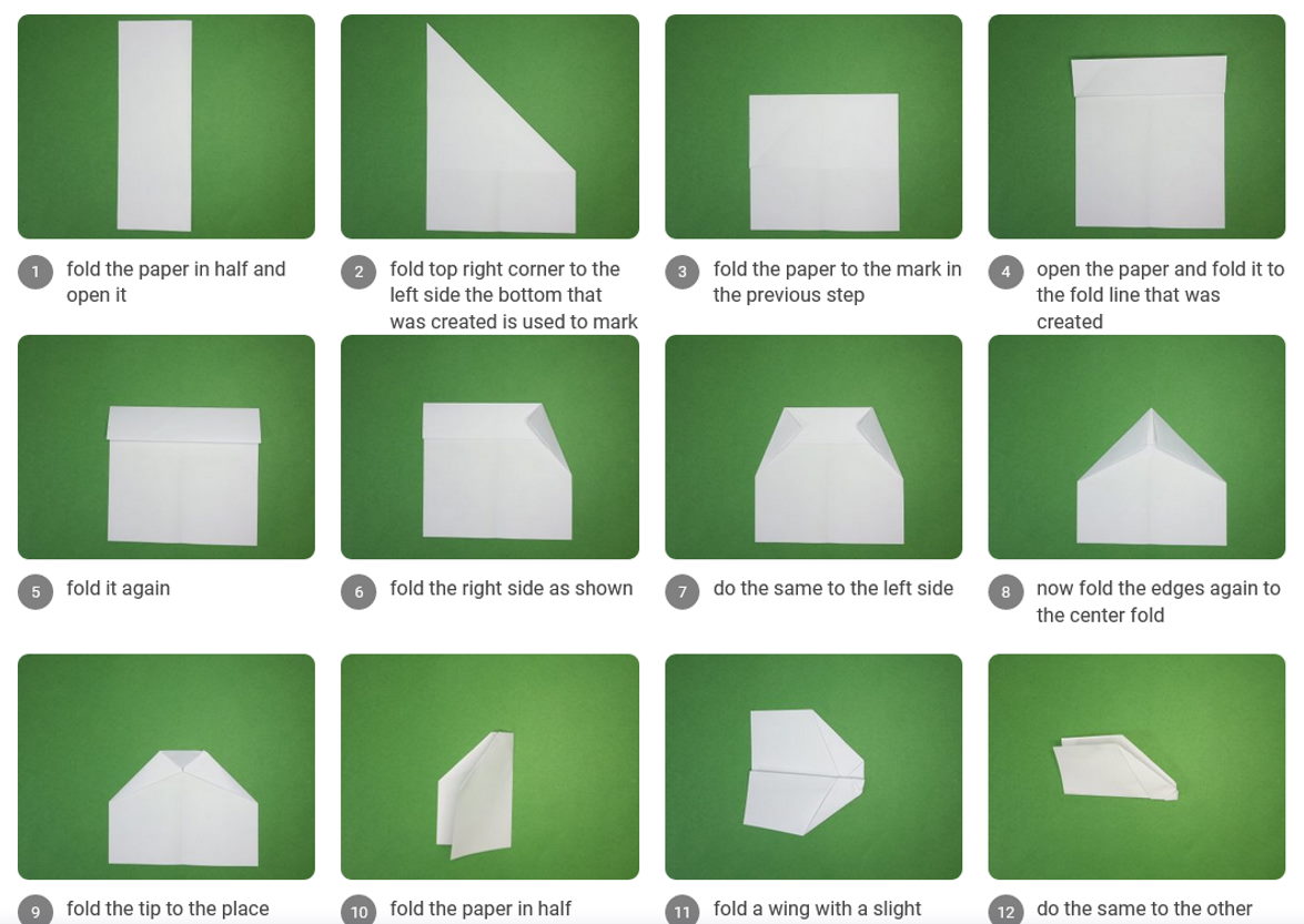 Creating Paper Airplanes: No Video Guidance Necessary - WoW Fold